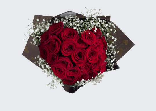 Ramo Corazón de Rosas Rojas – Litza Florería